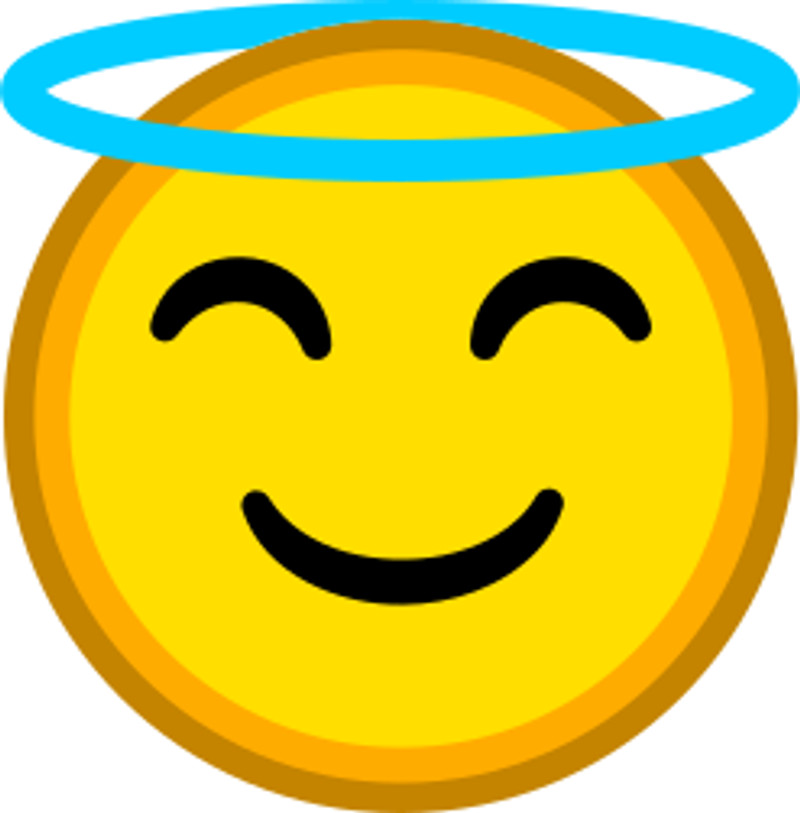 Free Angel Face Emoji Vector - Mediamodifier
