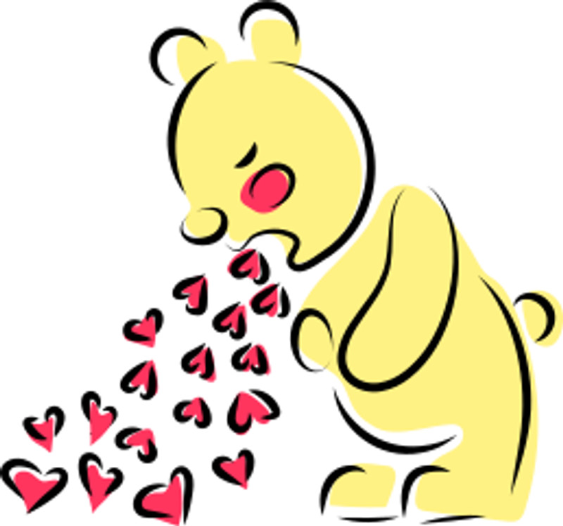 Free Hand Drawn Cute Valentine Bear SVG - Mediamodifier