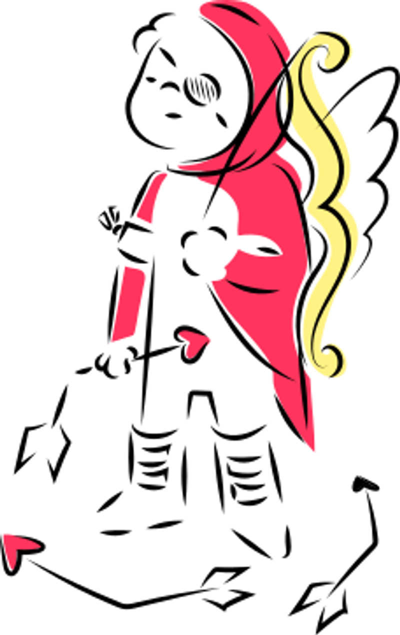 Free Hand Drawn Illustration of Valentine Cupid SVG - Mediamodifier