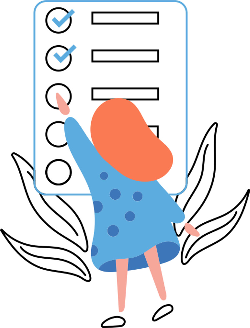 Free Woman Task List Illustration SVG - Mediamodifier