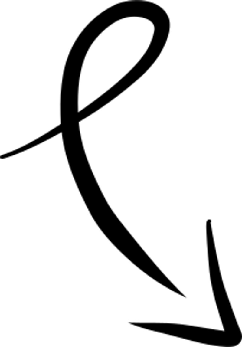 Free Cursive Style Swirly Arrow SVG - Mediamodifier