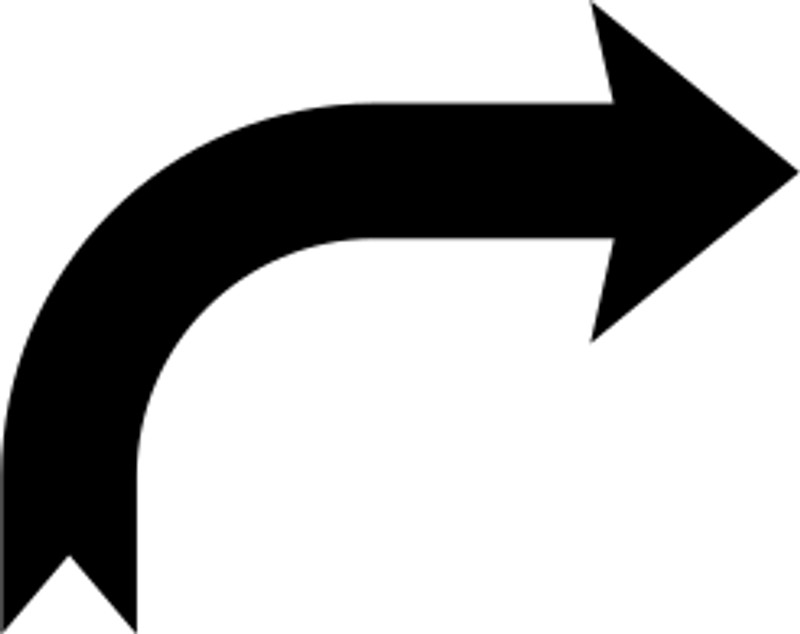 Free Short Curved Corner Arrow SVG - Mediamodifier