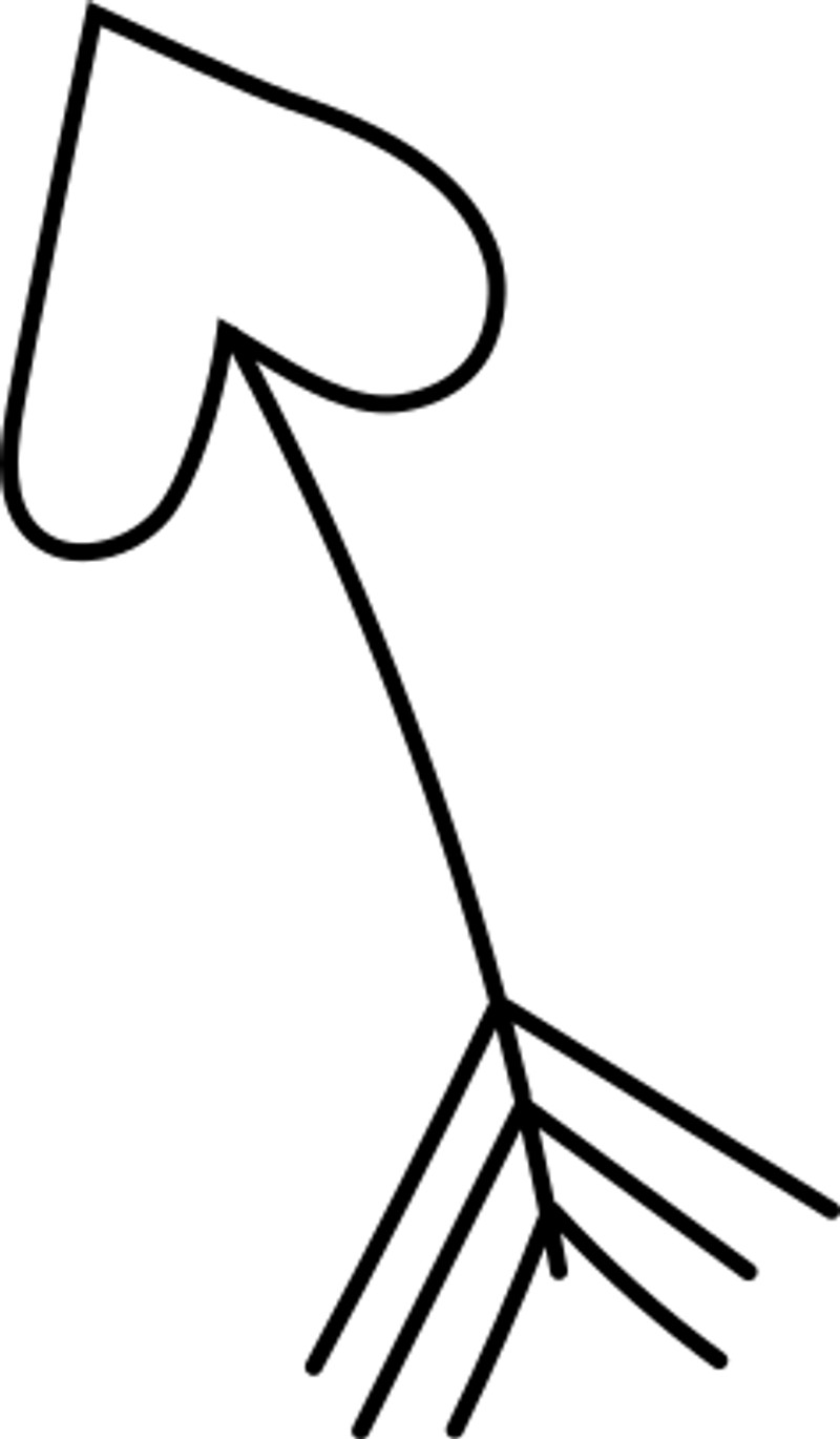 Free Heart Arrow Outline SVG - Mediamodifier