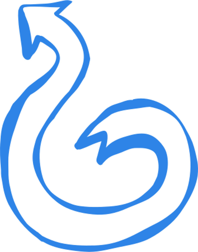 Free Wiggly Arrow Doodle Outline SVG - Mediamodifier