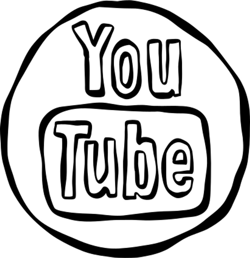 Free YouTube Logo Outline SVG - Mediamodifier