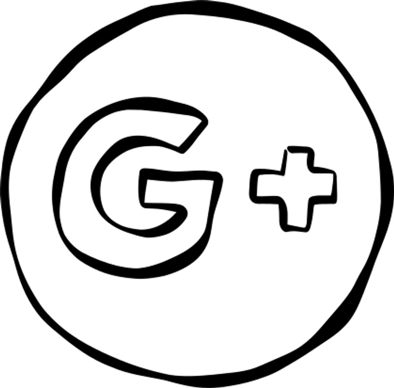 Free Google Plus Logo Outline SVG - Mediamodifier