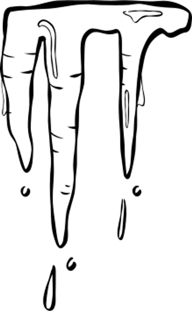 Free Melting Icicle Outline SVG - Mediamodifier