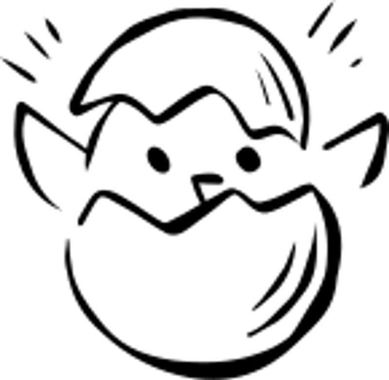 Free Hatching Chick Outline SVG - Mediamodifier