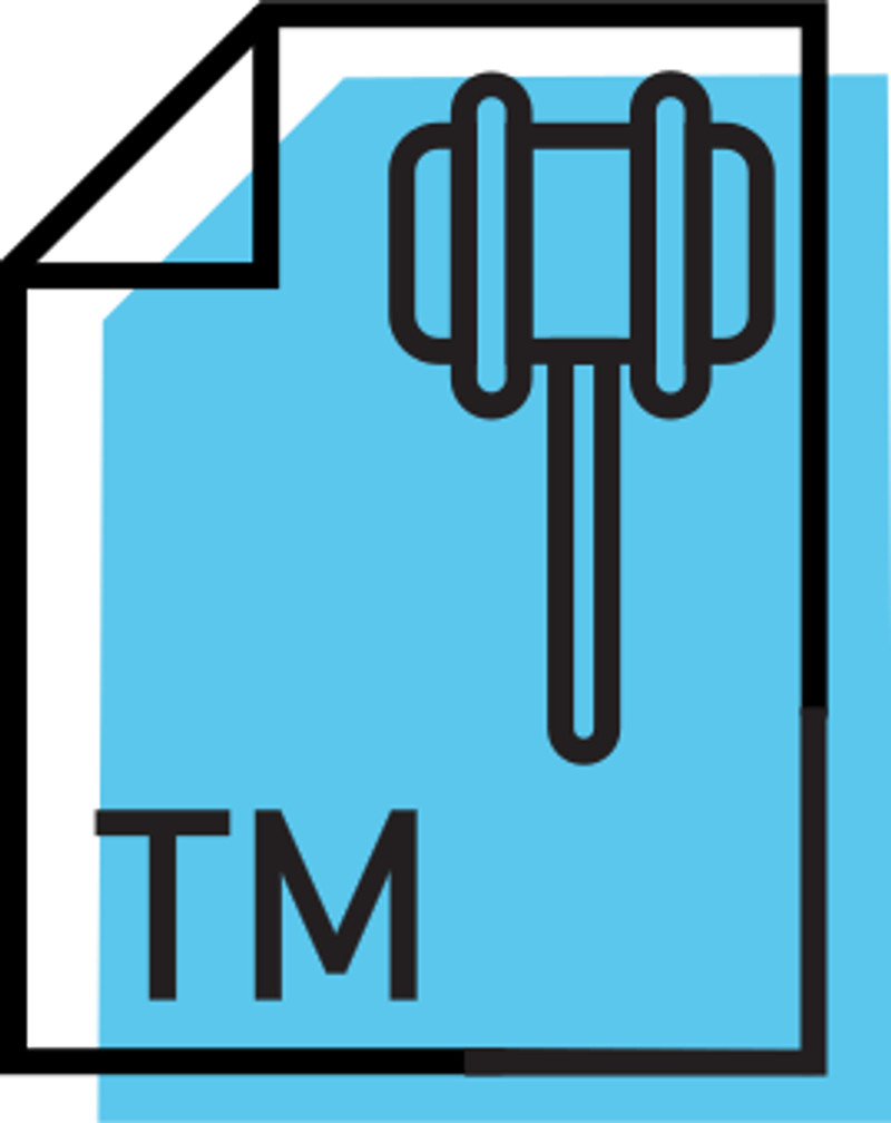 Free Trademark Copyright SVG Icon with Play Hammer Illustration ...