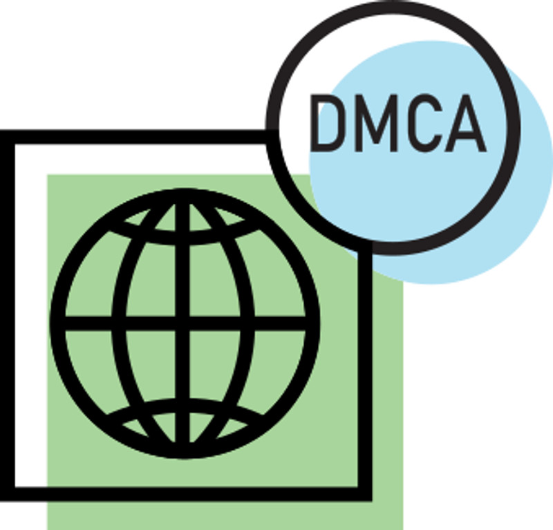Free DMCA Copyright SVG Icon with Globe Illustration - Mediamodifier