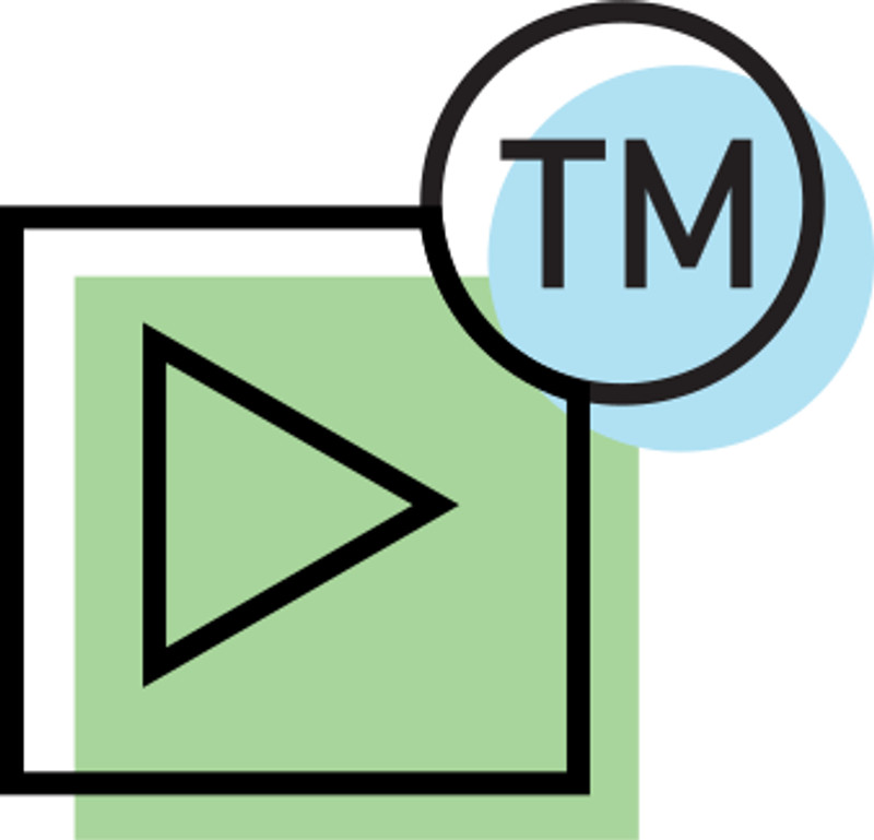 Free Trademark Copyright SVG Icon with Play Button Illustration ...