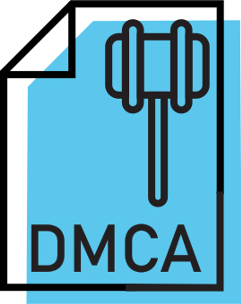 Free DMCA Copyright SVG Icon with Hammer Illustration - Mediamodifier