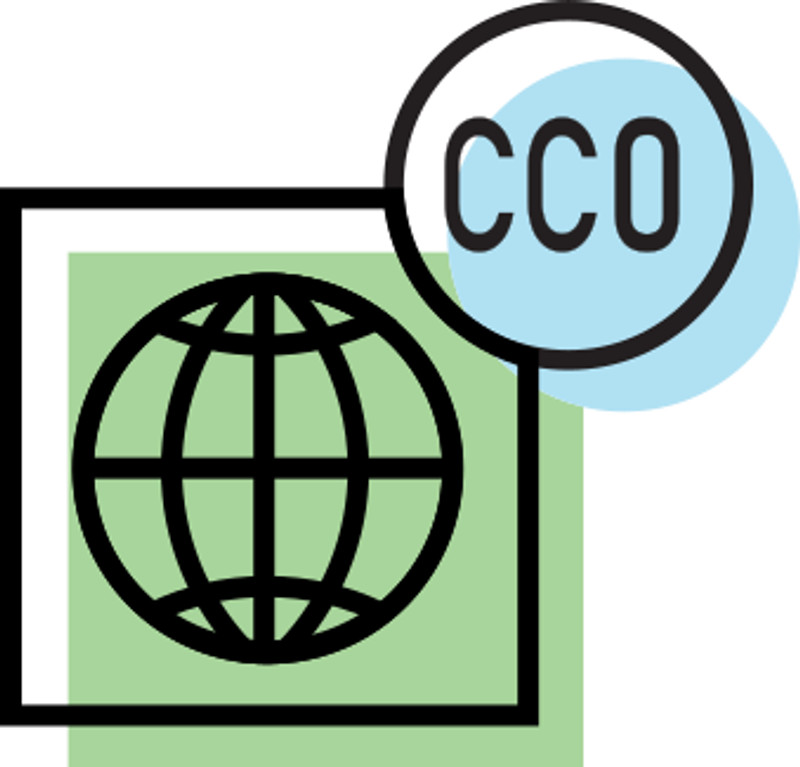 Free CCO Copyright SVG Icon with Globe Illustration - Mediamodifier