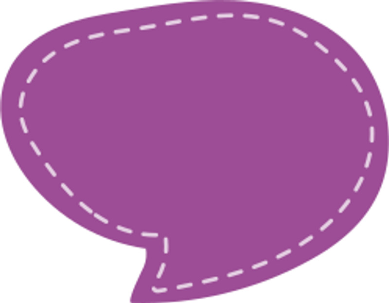 Free Purple Message Bubble with Dotted White Border - Mediamodifier