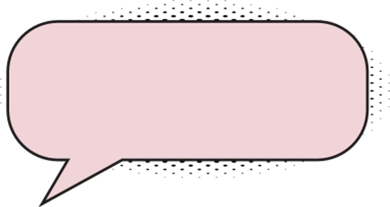 Rectangular SVG Message Bubble with Halftone Background - Mediamodifier