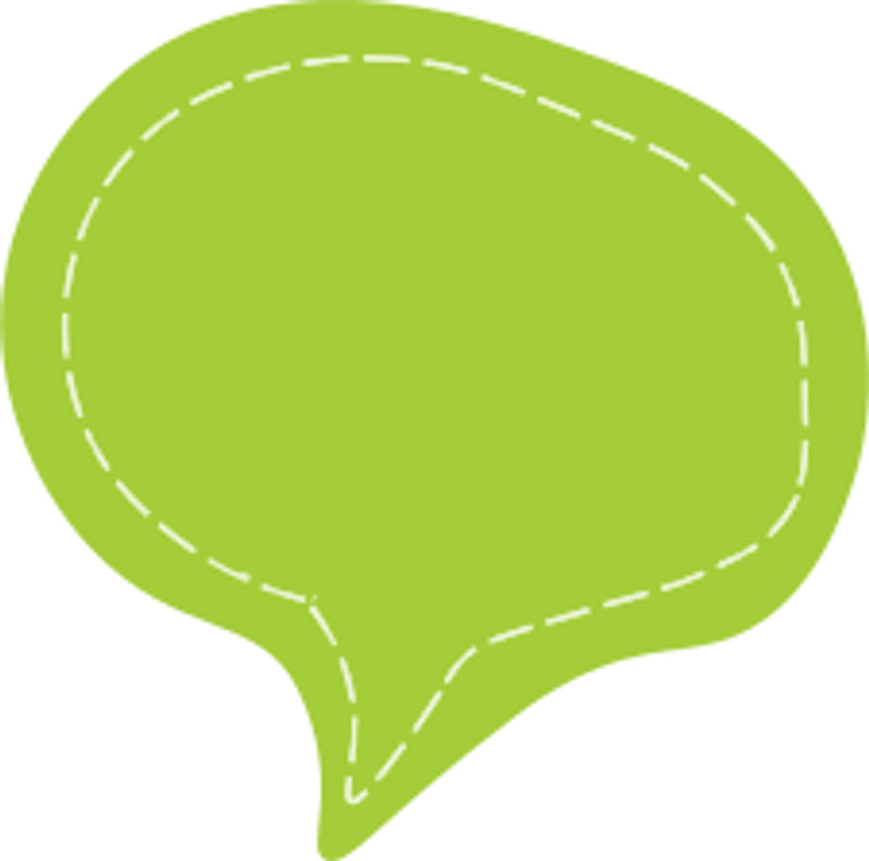 Free Green SVG Message Bubble with Dotted White Border - Mediamodifier