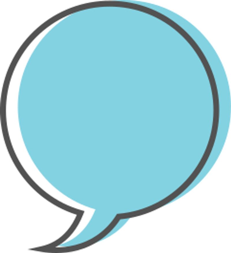 Free Circular SVG Message Bubble with Blue Background and Black Outline ...