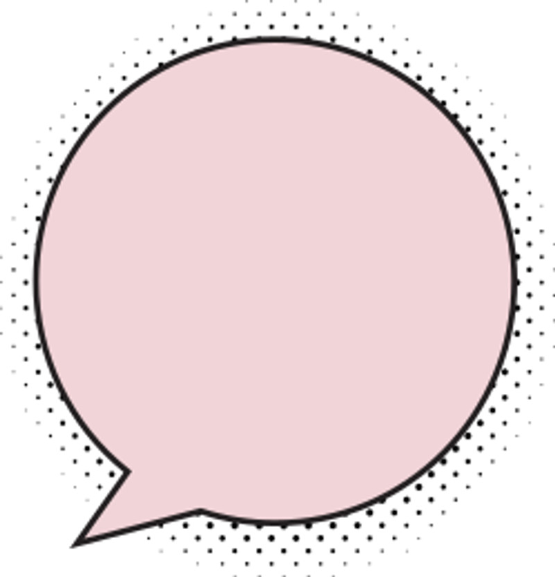 Circular SVG Message Bubble with Halftone Background - Mediamodifier