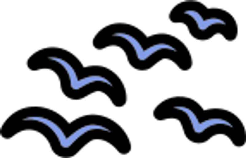 Free Bird Flock Drawing SVG - Mediamodifier