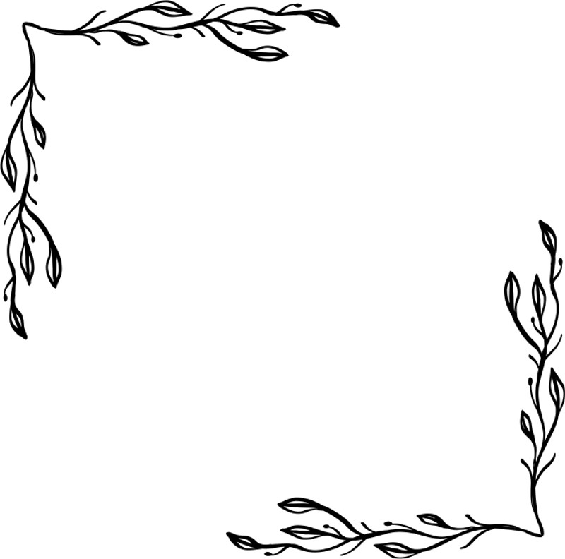 Free Corner Border with Leaves SVG Border Shape for Design Templates ...