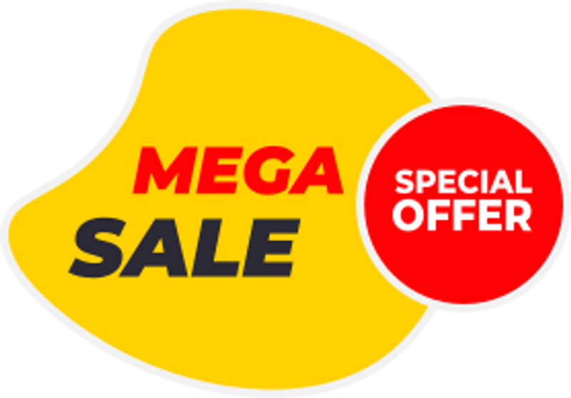 Free Mega Sale and Discount SVG Vector Banner - Mediamodifier