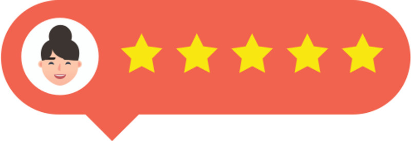 Free Five Star Rating in a Message Bubble SVG - Mediamodifier