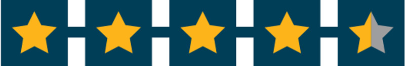 Free 4.5 Star Rating SVG - Mediamodifier
