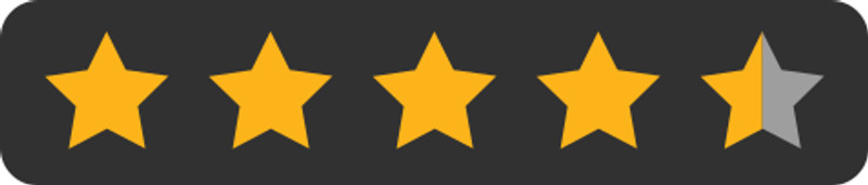 Free 4.5 Star Rating SVG - Mediamodifier