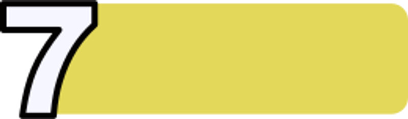 Free Number 7 in Yellow Rectangular Baclground - Mediamodifier