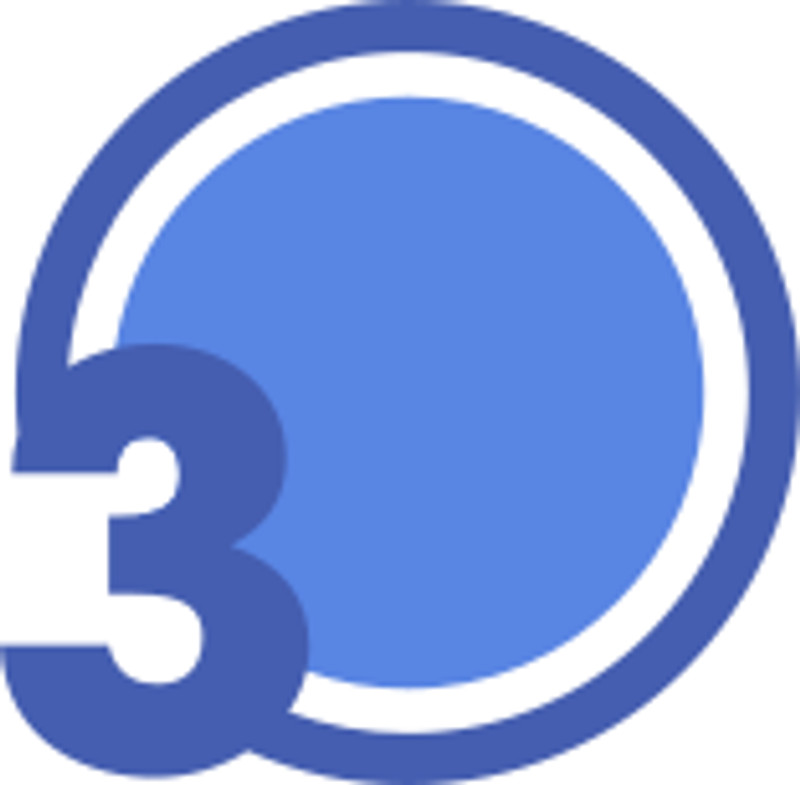Free Number 3 in Circular Blue Background - Mediamodifier