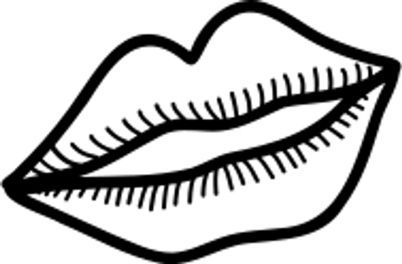 Free Lips Outline SVG - Mediamodifier