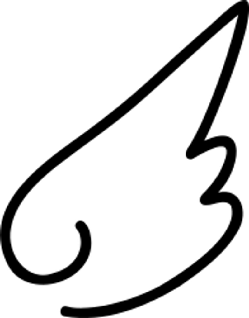 Free Left Angel Wing Outline SVG - Mediamodifier