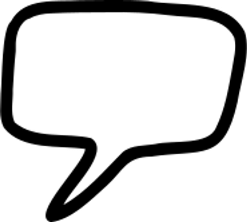 Free Square Speech Bubble Outline SVG - Mediamodifier
