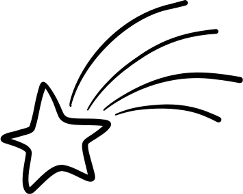 Free Shooting Star Outline SVG - Mediamodifier