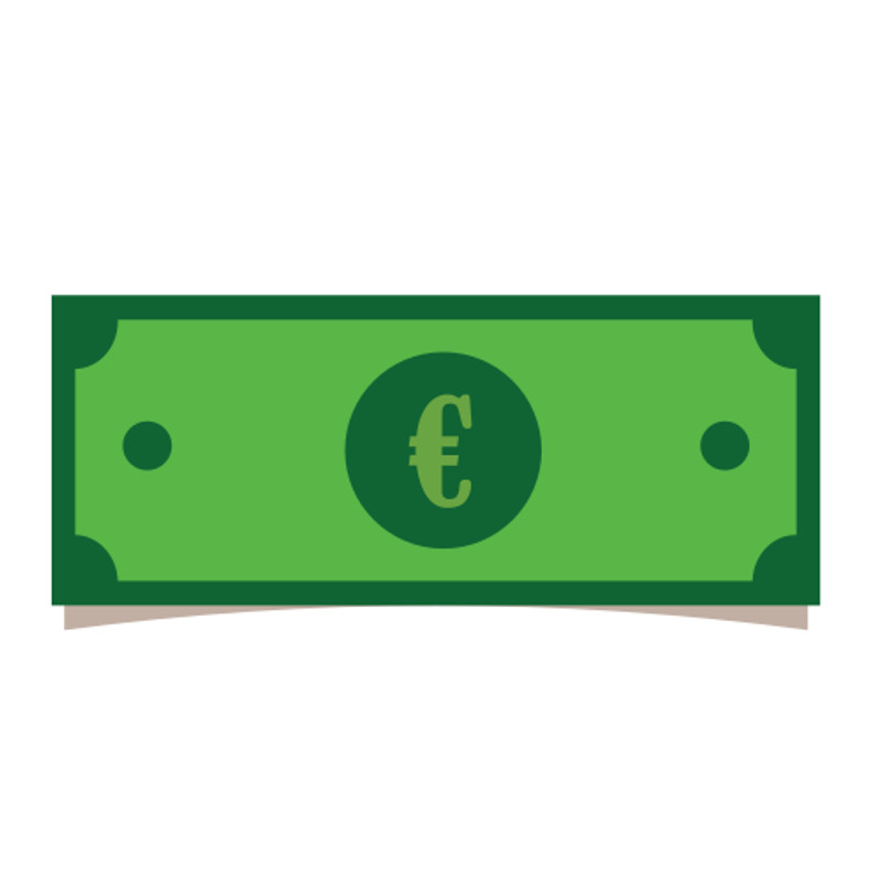 Free Green Euro Icon Illustration SVG - Mediamodifier
