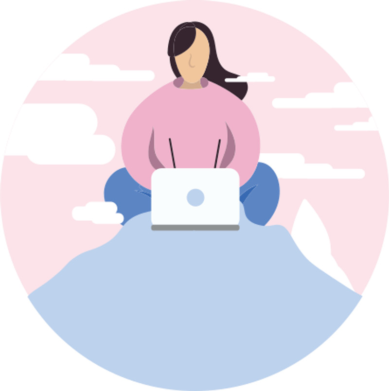 Free Working In Laptop Illustration SVG - Mediamodifier