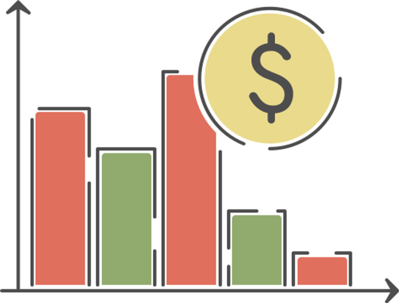 Free Money Graph Icon SVG - Mediamodifier