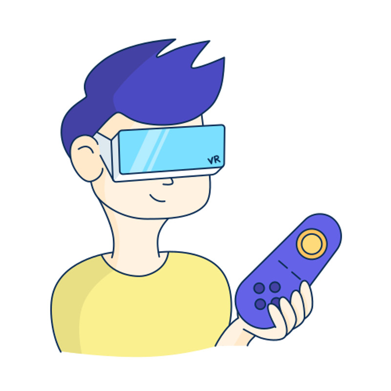 Free VR handset with joystick in Hand - Mediamodifier