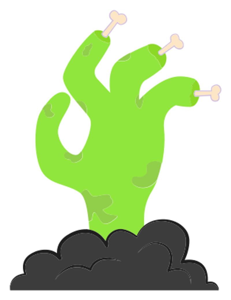 Free Halloween Horror Green Hand Illustration - Mediamodifier