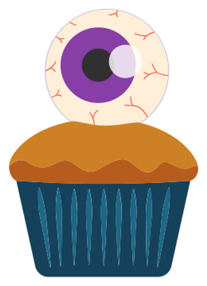 Free Halloween Horror Cup Cake Illustration - Mediamodifier