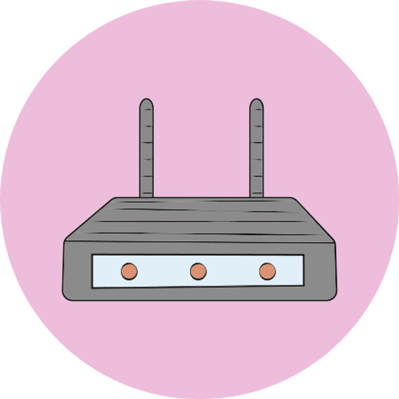 Free Hand Drawn Wifi Router Illustration SVG - Mediamodifier