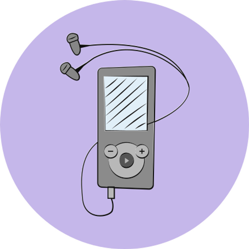 Free Hand Drawn iPod Illustration SVG - Mediamodifier
