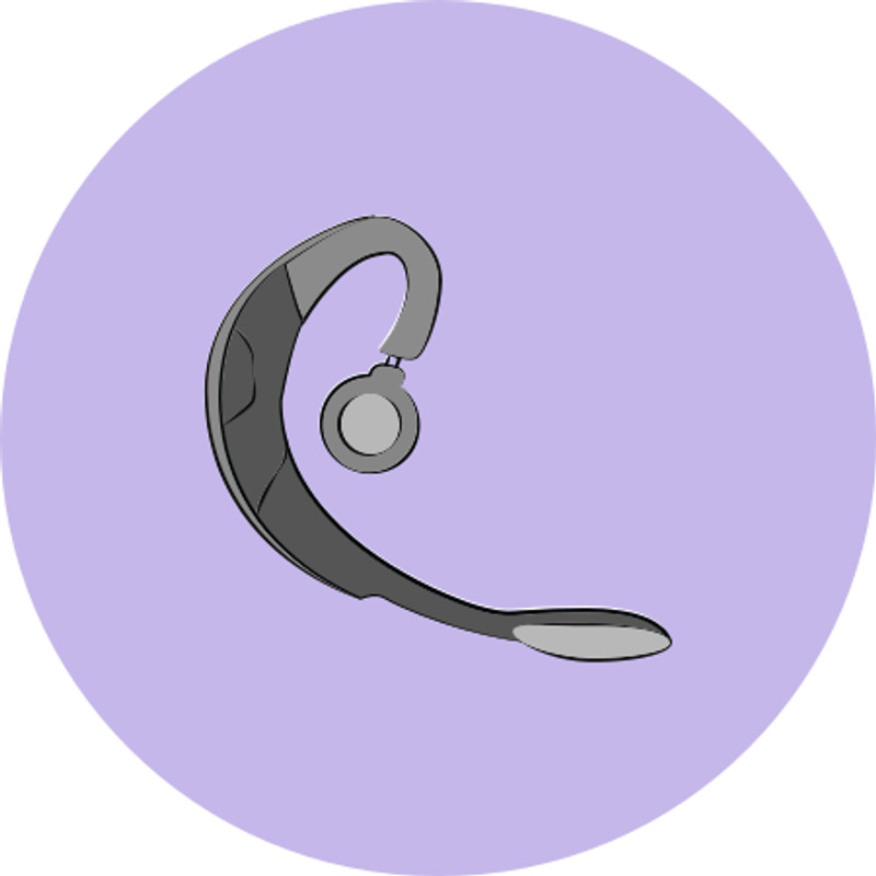 Free Hand Drawn Bluetooth Headset Illustration SVG - Mediamodifier