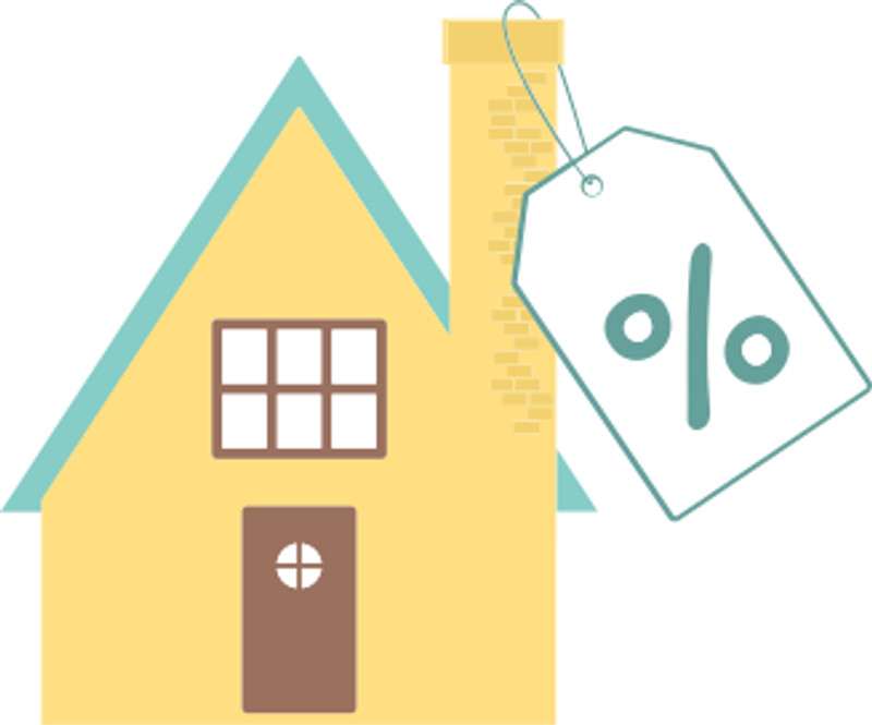 Free House with Percentage Sign Illustration - Mediamodifier