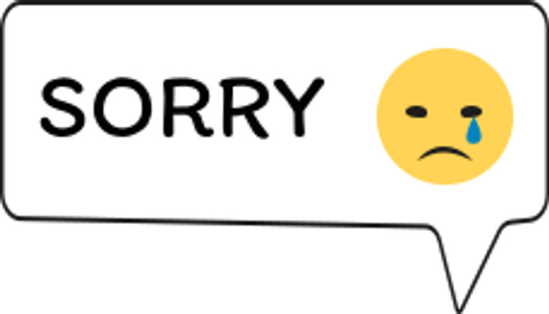 Free Sorry Message Web Element SVG Vector Icon - Mediamodifier