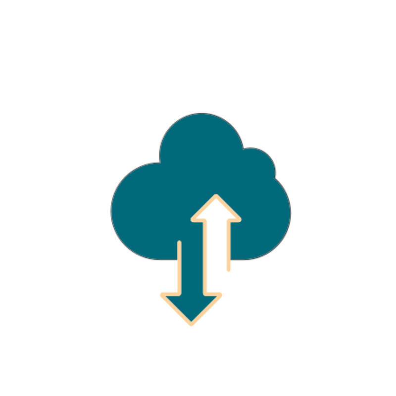 Free Cloud Data Icon Illustration SVG - Mediamodifier