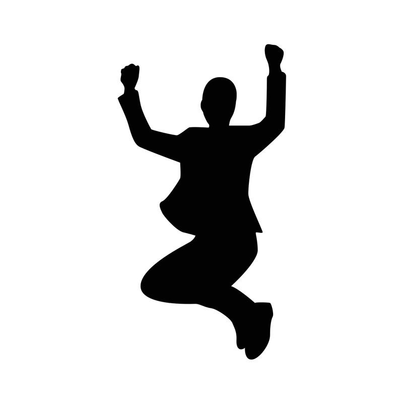 Free Man Jumping of Happiness SVG - Mediamodifier