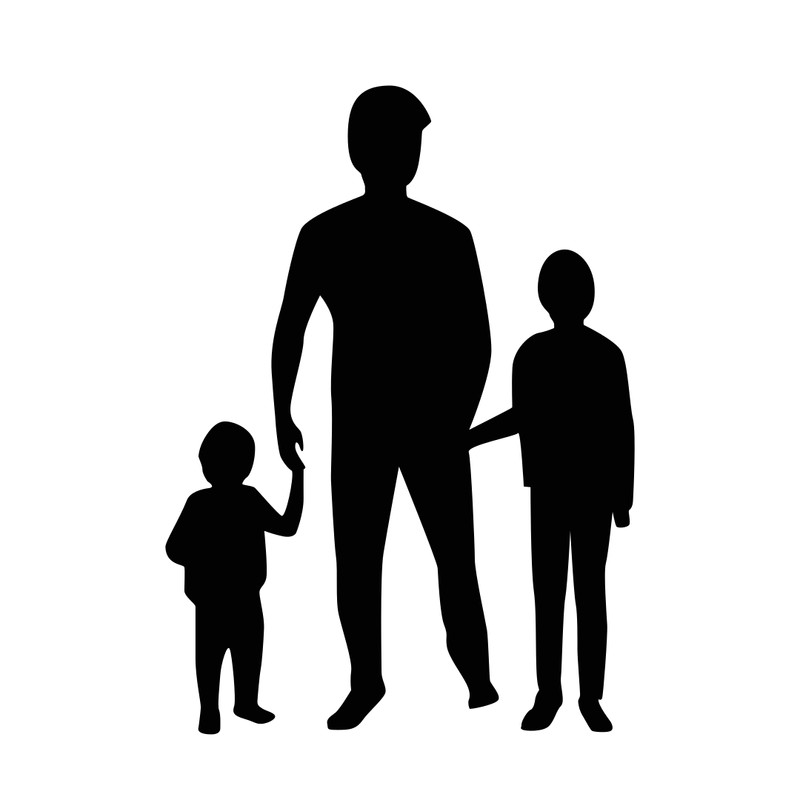 Free Father with Small Kids SVG - Mediamodifier