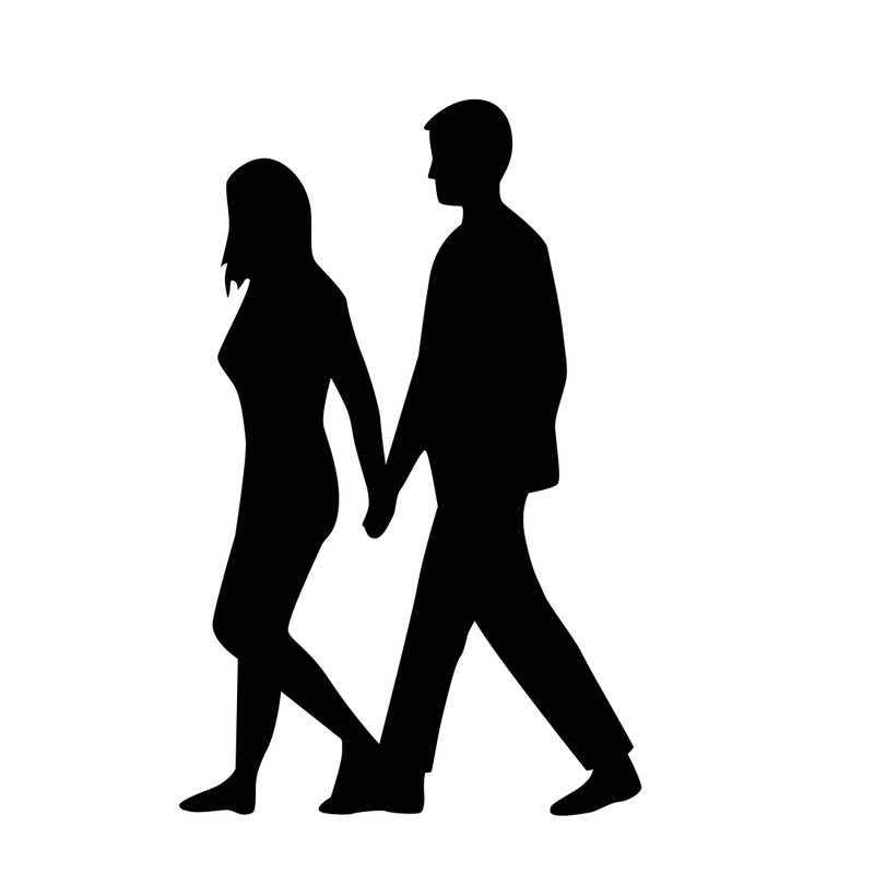 Free Couple Holding Hands SVG - Mediamodifier