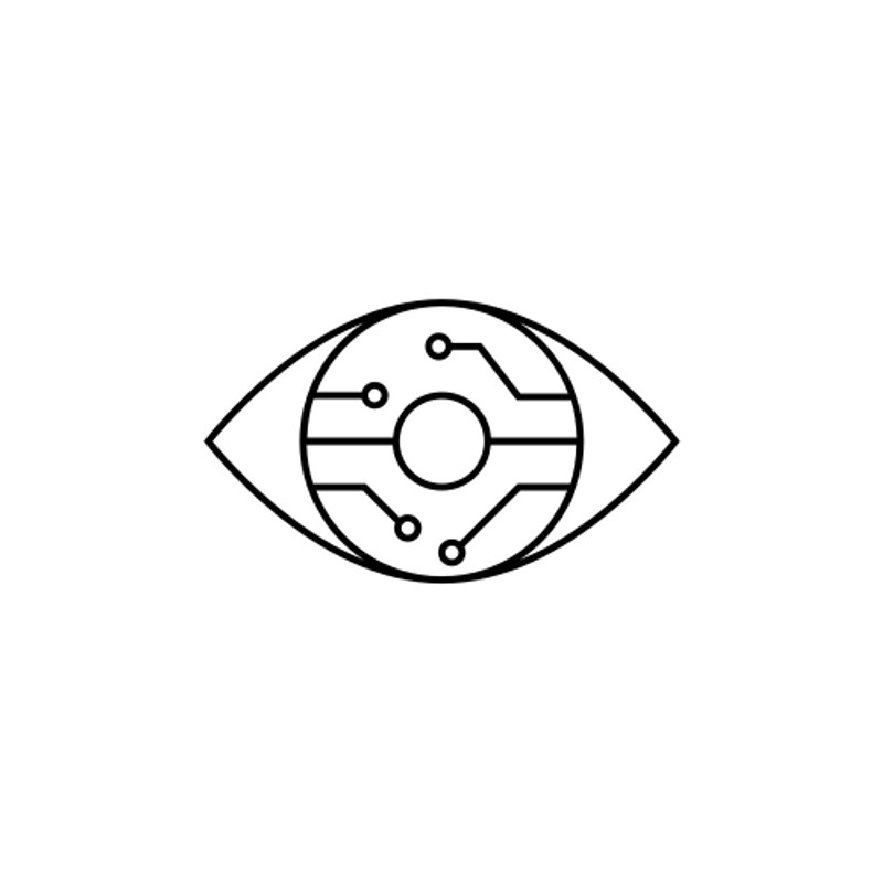 Free AI Eye Chip Illustrated SVG Icon - Mediamodifier